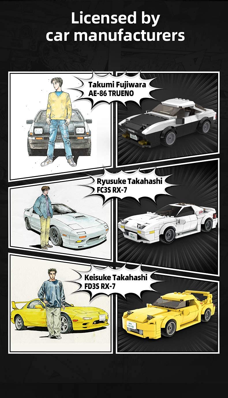 dOMOb Takumi Fujiwara's Tofu Shop - Initial-D 25-th Anniversary β CADA Bricks Toys for 8+ Age Kids & Adults - Licensed Build Model - 1908 Pieces or Blocks β for Boys, Hobbyist, Collector
