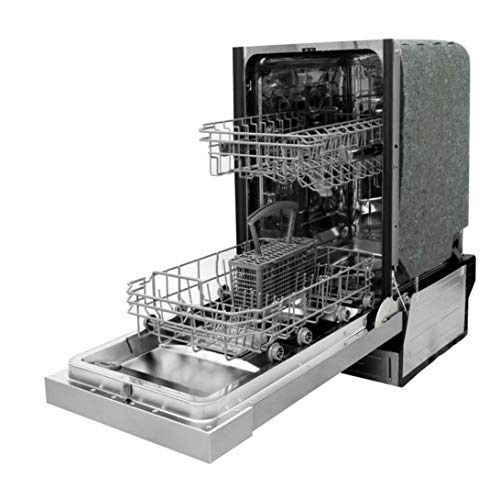 SPT SD-9254SSB 18″ Wide Built-In Stainless Steel Dishwasher w/Heated Drying, ENERGY STAR, 6 Wash Programs, 8 Place Settings and Stainless Steel Tub