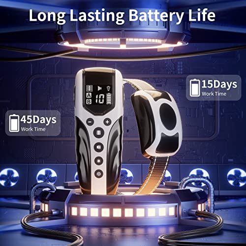Brapezie No Shock Dog Training Collar, 2000ft Range Vibrating Dog Collar, IPX7 Waterproof Dog Vibration Collar, No Prongs and No Shock, only Sound and Vibration Collar for Training Dogs