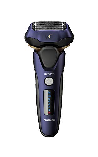 Panasonic ES-LV67-A803 Wet and Dry Shaver, 5 Shaving Heads with Linear Motor, Including Hair Trimmer, Navy Blue
