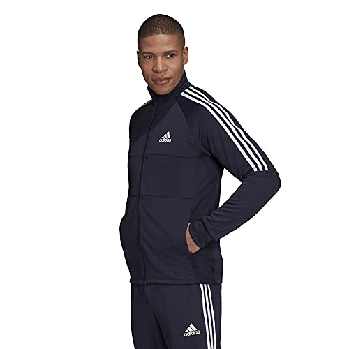 adidas Men's AEROREADY Sereno Cut 3-Stripes Slim Track Top, Legend Ink, Medium