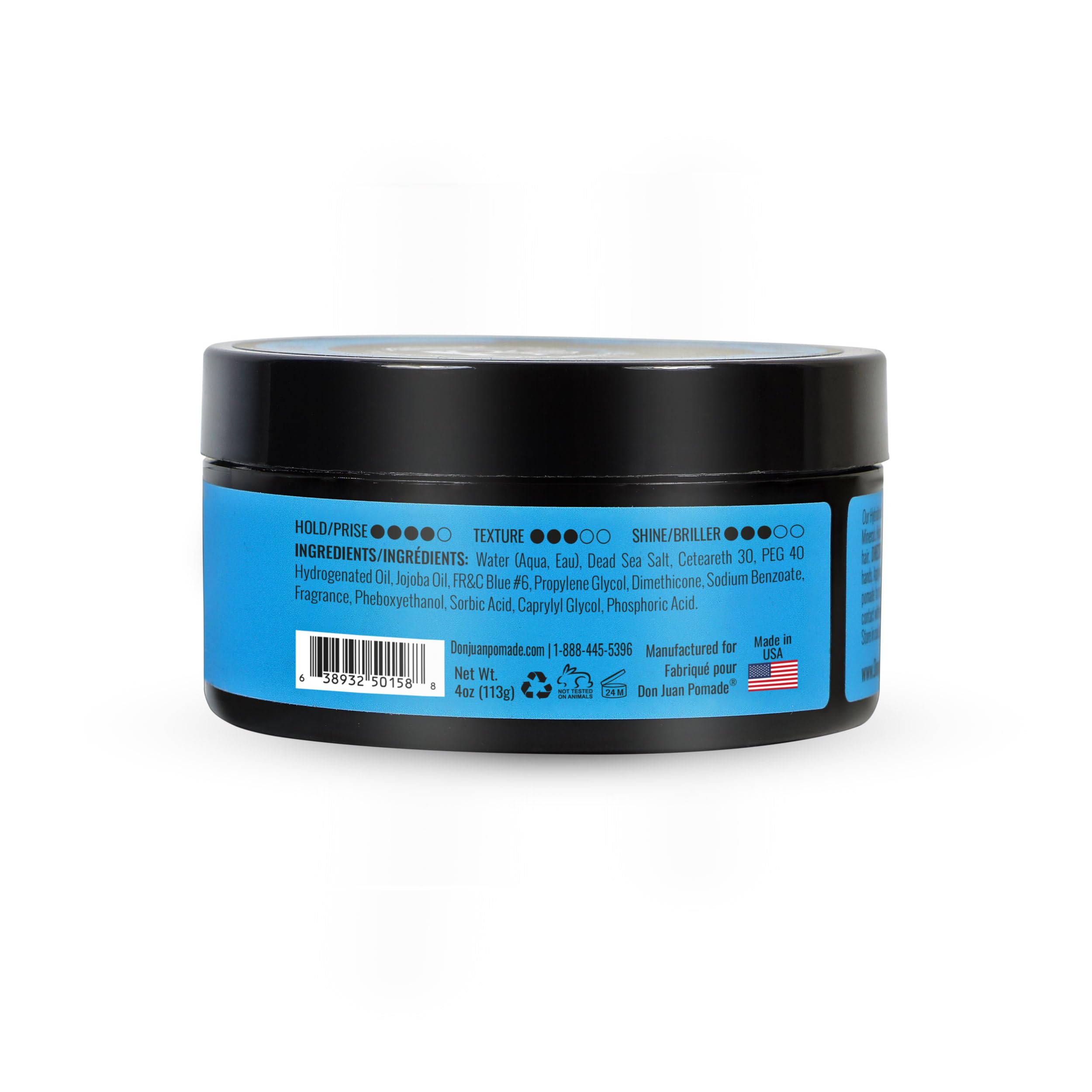 Don Juan Hybrido Pomade | Water Based | Strong Hold | High Shine | Natural Plant Extracts and Ocean Minerals | Summer Sea Breeze Scent, 4 oz.