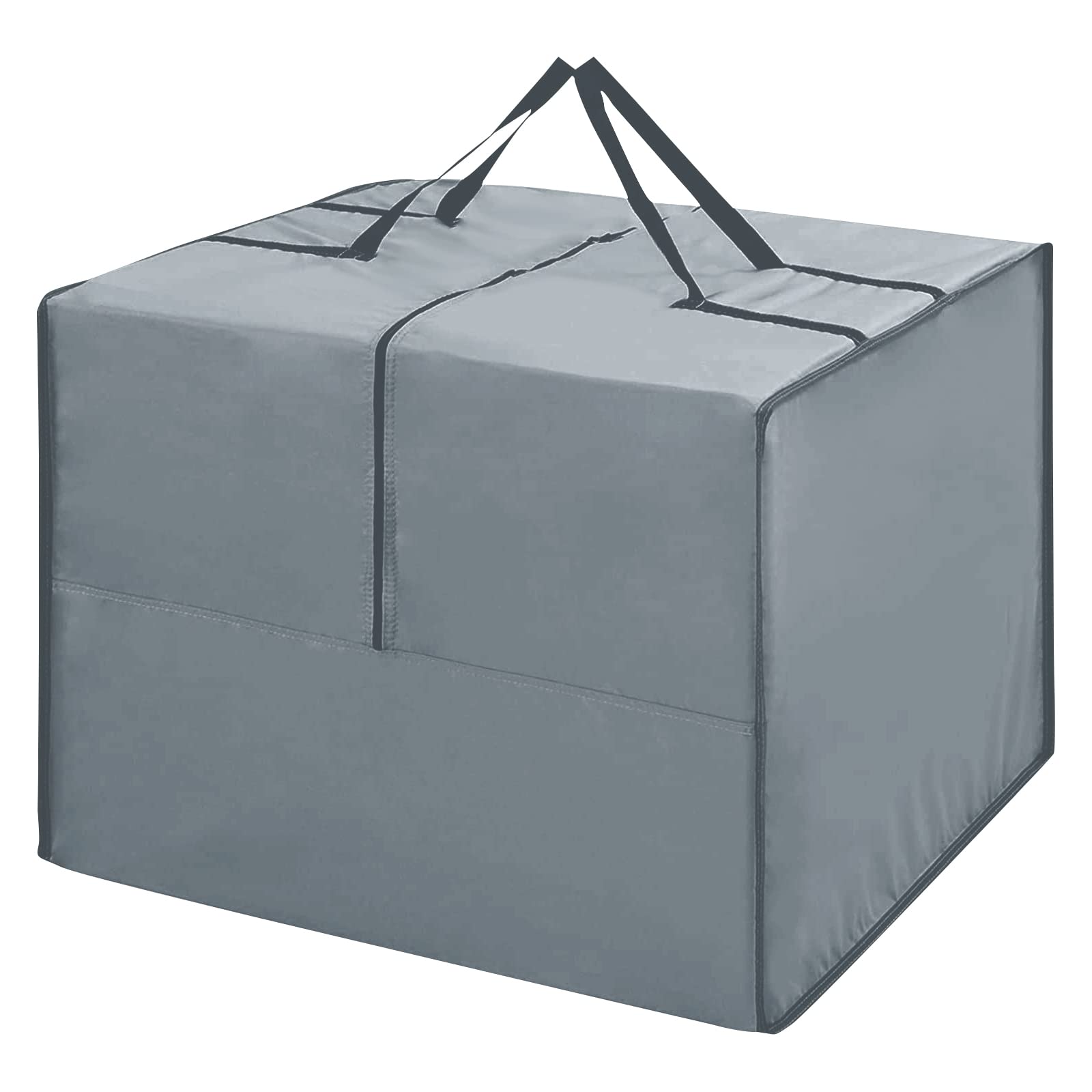 boyspringg Outdoor Cushion Storage Bag, 420D Waterproof Fabric, Outdoor Cushion Storage, 32'' x 32'' x 24'', Patio Cushion Storage Bag for Outdoor Furniture, Cushion, Pillow etc.(Grey)