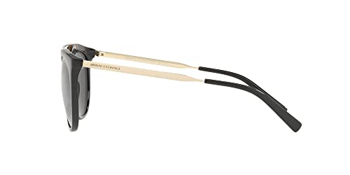 A|X ARMANI EXCHANGE Women's Ax4068s Round Sunglasses, Black/Grey, 55 mm