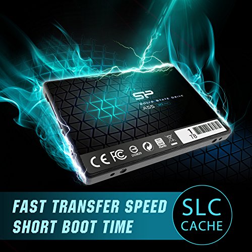 Silicon Power SSD 1TB 3D NAND A55 SLC Cache Performance Boost 2.5 inch SATA III 7mm (0.28") Internal Solid State Drive