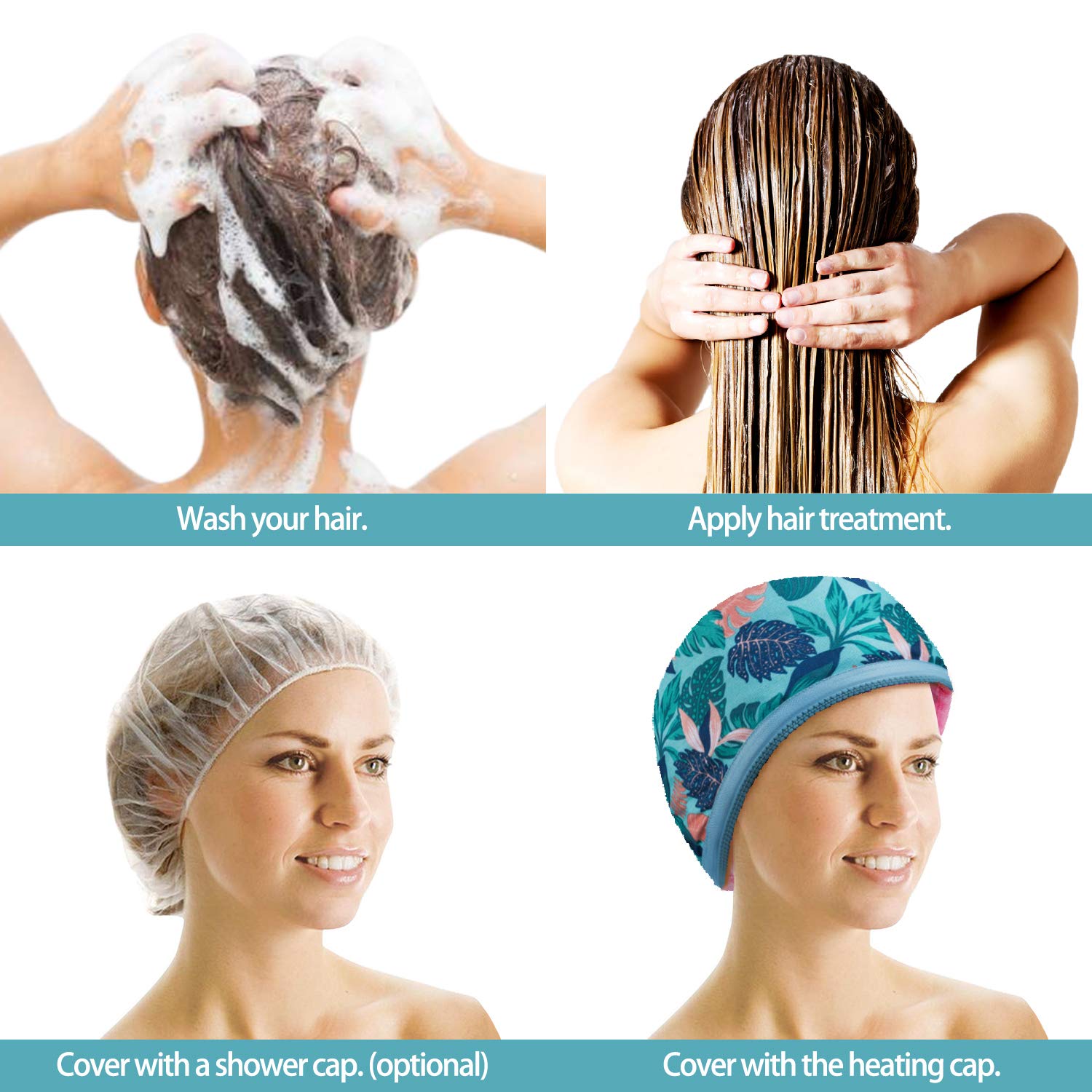 VICARKO Hair Steamer Thermal Heat Cap ππ±πππ§πππ ππ¨π«π Deep Conditioning Natural Black Hair Scalp Treatment Spa Hot Head Care Electric for Home Use
