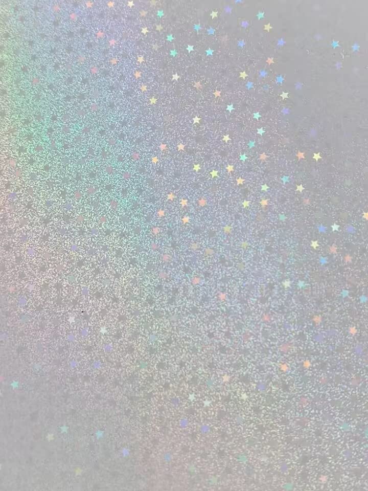 Bleidruck 25 Sheets Sand Stars Holographic Sticker Paper A4 Size Glitter Clear Holographic Overlay Laminating Film Self Adhesive Vinyl Sheets