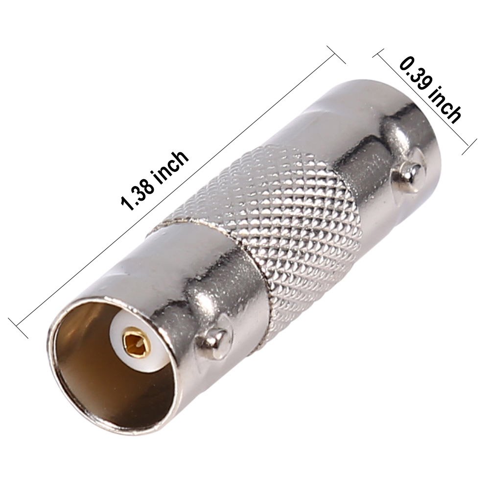 exgoofit BNC Connector Pack 30pcs BNC Female to Female Straight Coupler Adapter for CCTV Camera Survelliance System