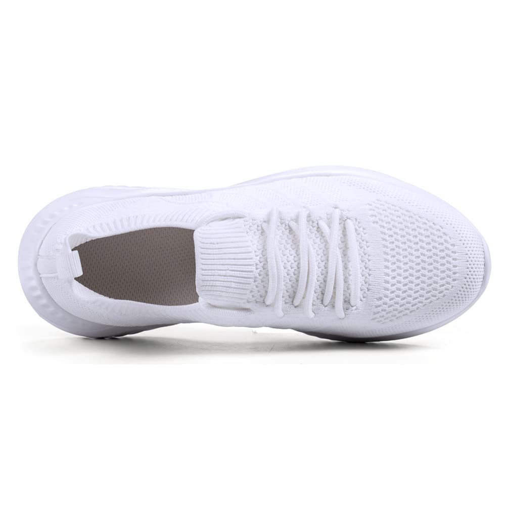 Akk White Sneakers for Women Walking Shoes Womens Comfy Tennis Memory Foam Gym Workout Athletic Nursing Running Work Shoes Size 9