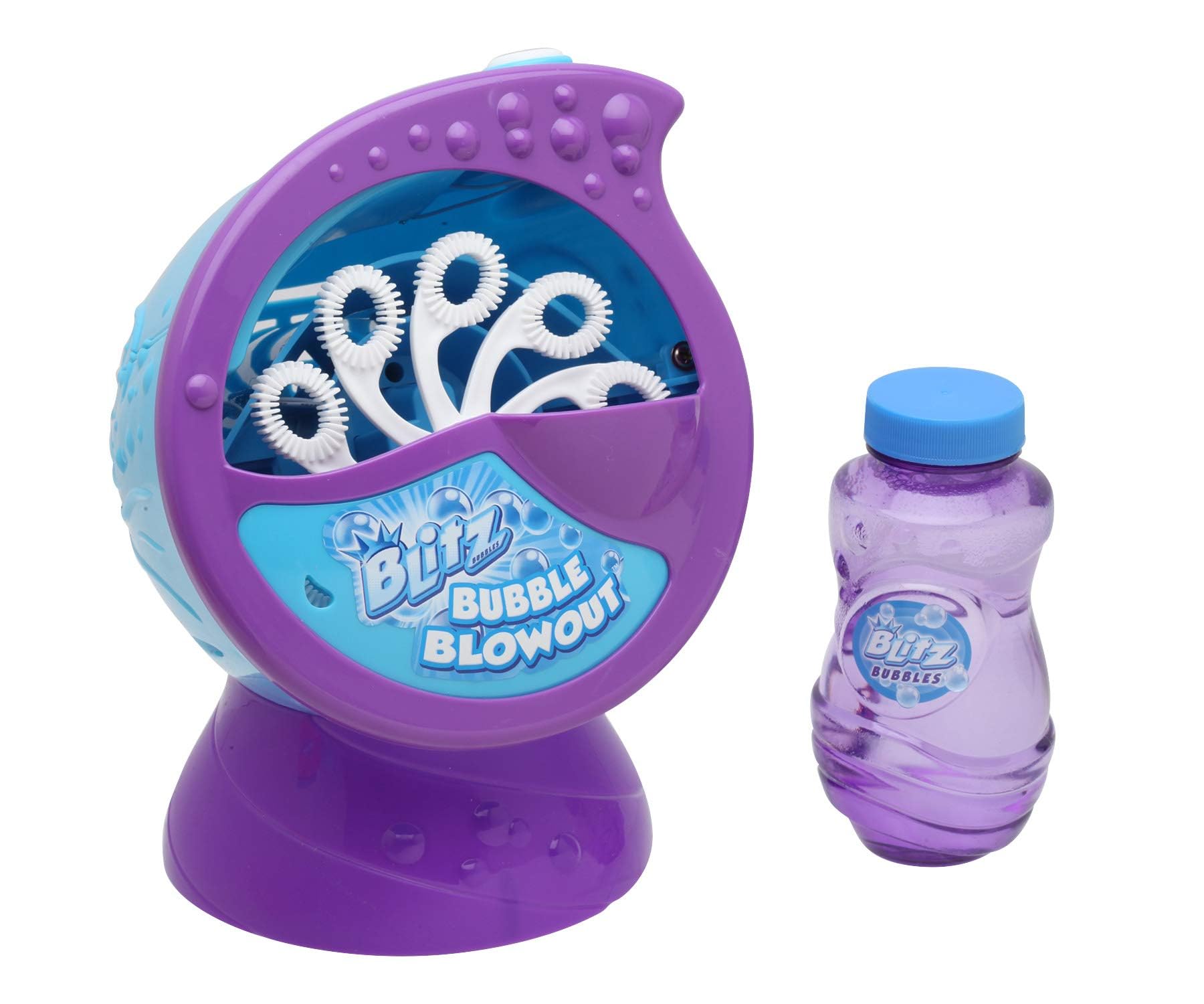 Blitz Kids Bubble Machine w/Non Toxic Soap Solution (1 Bubble Toy) Portable Battery Powered Bubble Maker Toys. Automatic Bubble Blower. Super Fun Outdoor Preschool Games & Activity. 1570-1p