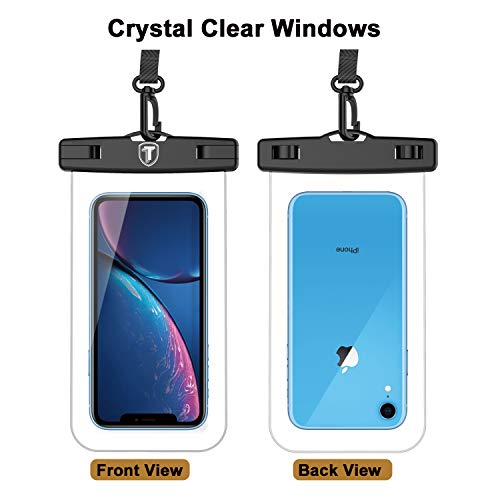 Takfox Waterproof Phone Pouch for Samsung Galaxy S23 Ultra S22 Plus S21 S20 FE Note 20 A02S A12 A03S A13 A14 A11 A21 A51 A71 A32 A23 A42 A52 A53 iPhone 14 Pro Max Cell Phone Dry Bag Case[2-Pack]-Clear
