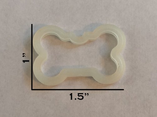 Custom Bone Shaped Pet Id Dog Tag Silencer, Glows in The Dark