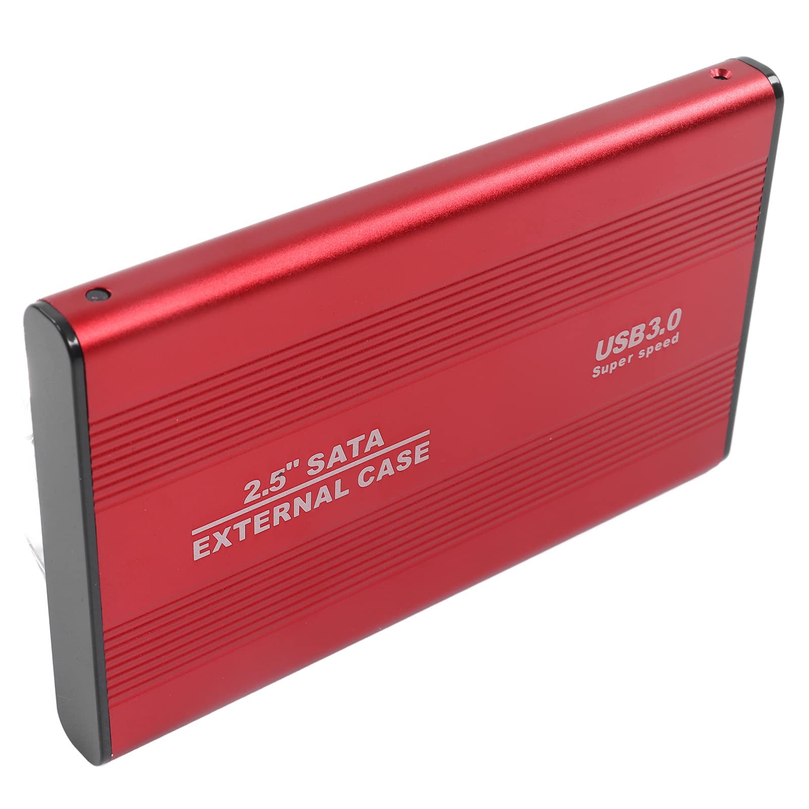 Acogedor USB 3.0 External Hard Drive Enclosure, Up to 5Gbps Transmission Rate 2.5inch External HDD Aluminum Shell Hard Drive Case Support 4TB(Red)