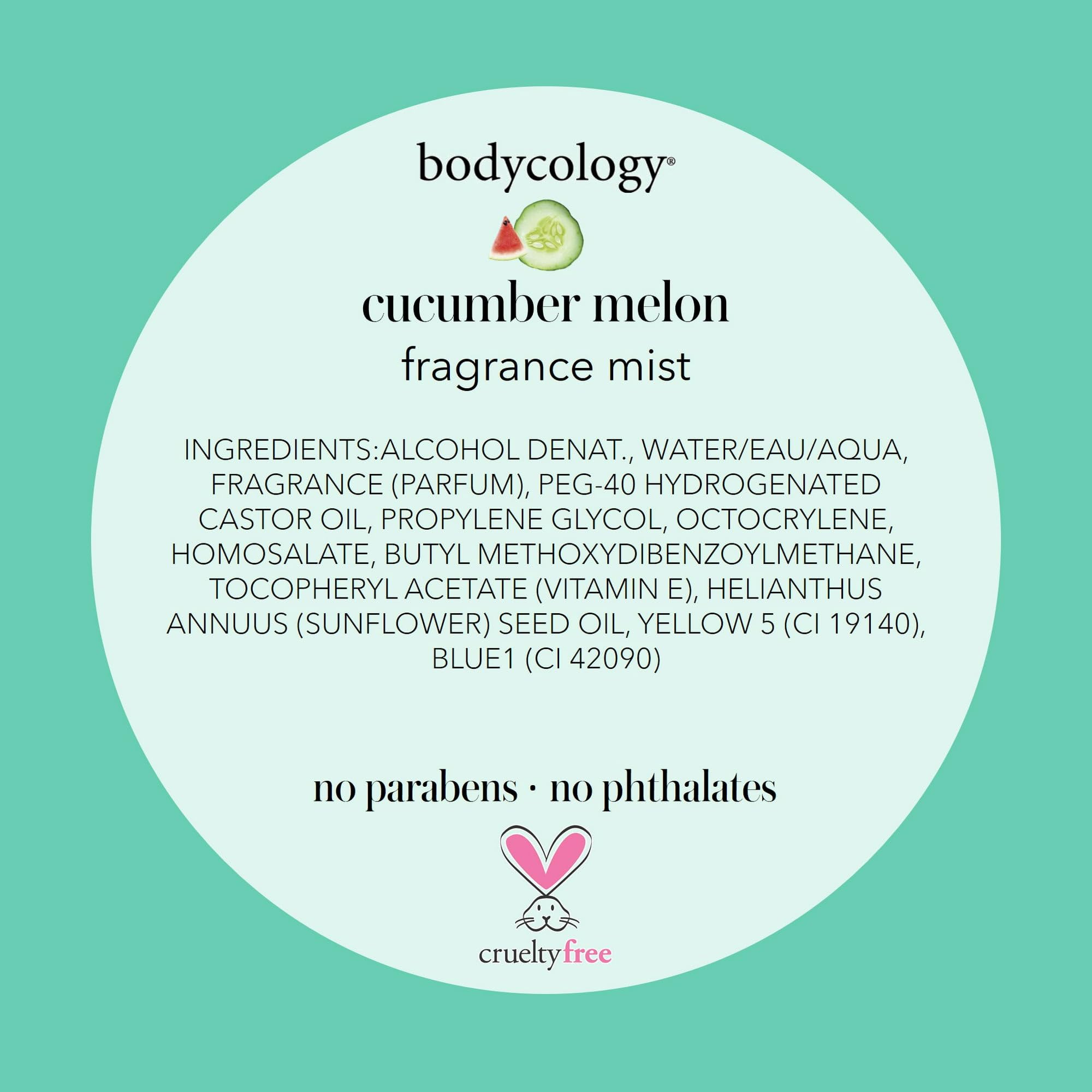 Bodycology Body Mist, Cucumber Melon, 8 Fluid Ounce