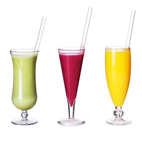 ALINK 10 Tritan Reusable Straws + 6 Tritan Smoothie Straws