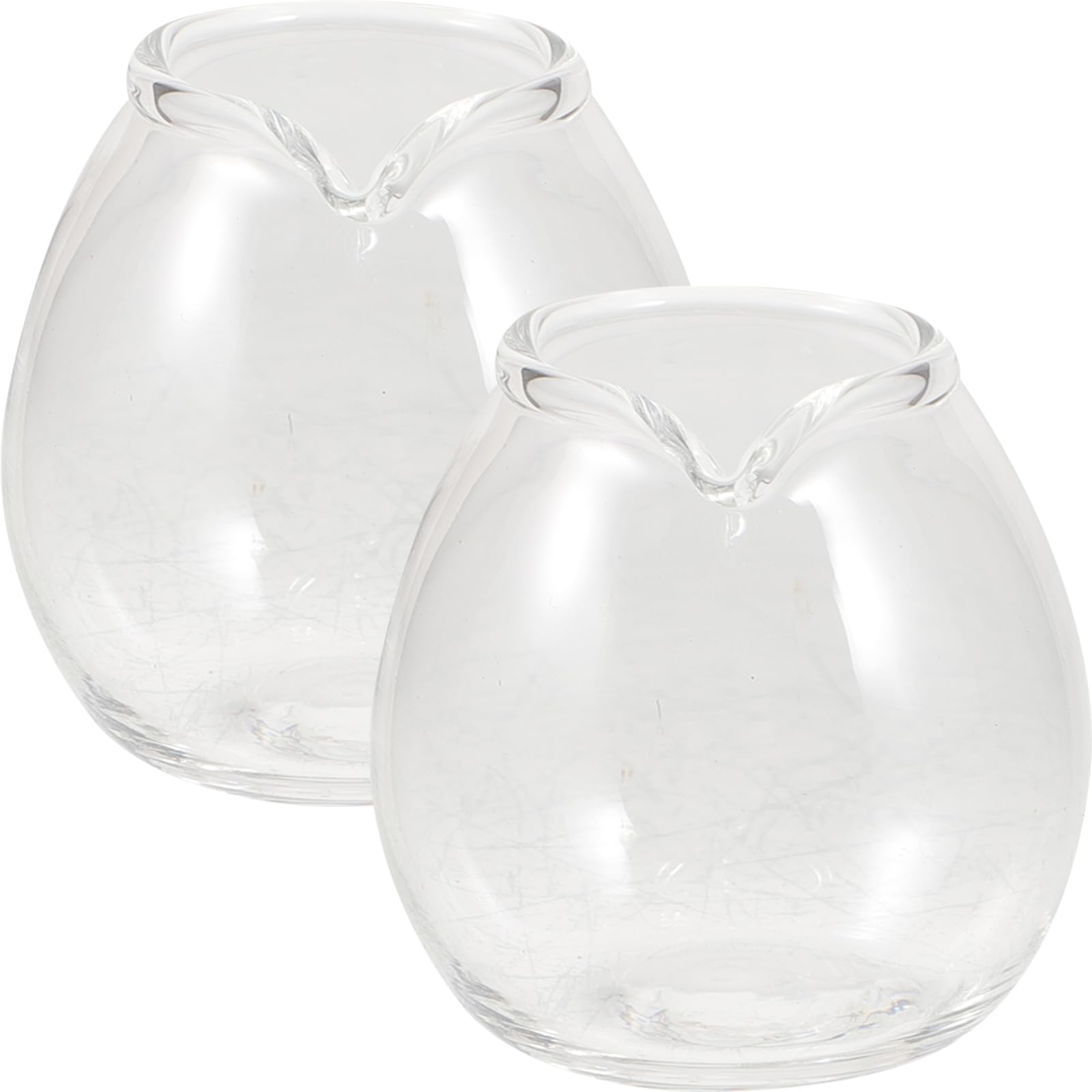 BESTOYARD 2 Pcs Mini Glass Milk Cup Mini Glass Milk Pitcher for Sauce Maple Syrup Pitcher Mini Glass Milk Pitcher for Coffee Espresso Shots Mini Kettle Tea Small Material Honey