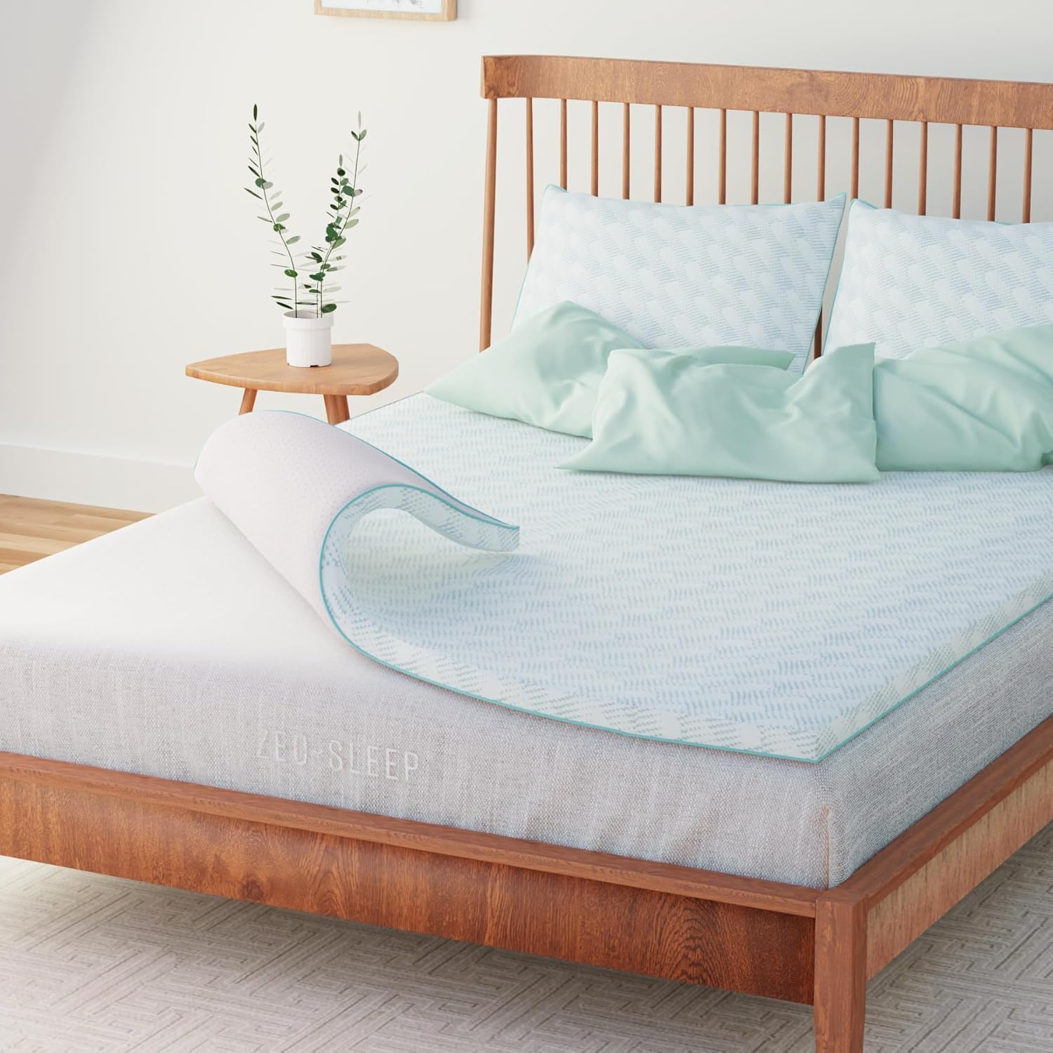Memory Foam Mattress Topper with Cover 1.5 inch Twin Size - Ergonomic Bed pad Mattrress Support Back Pain Relief