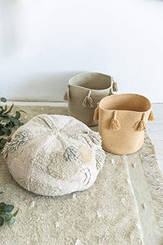 Lorena Canals Basket Woody Honey - Dk Honey, Lt Honey - Baskets - 9" x Ø 9" - 97% Cotton, 3% Other Fibres
