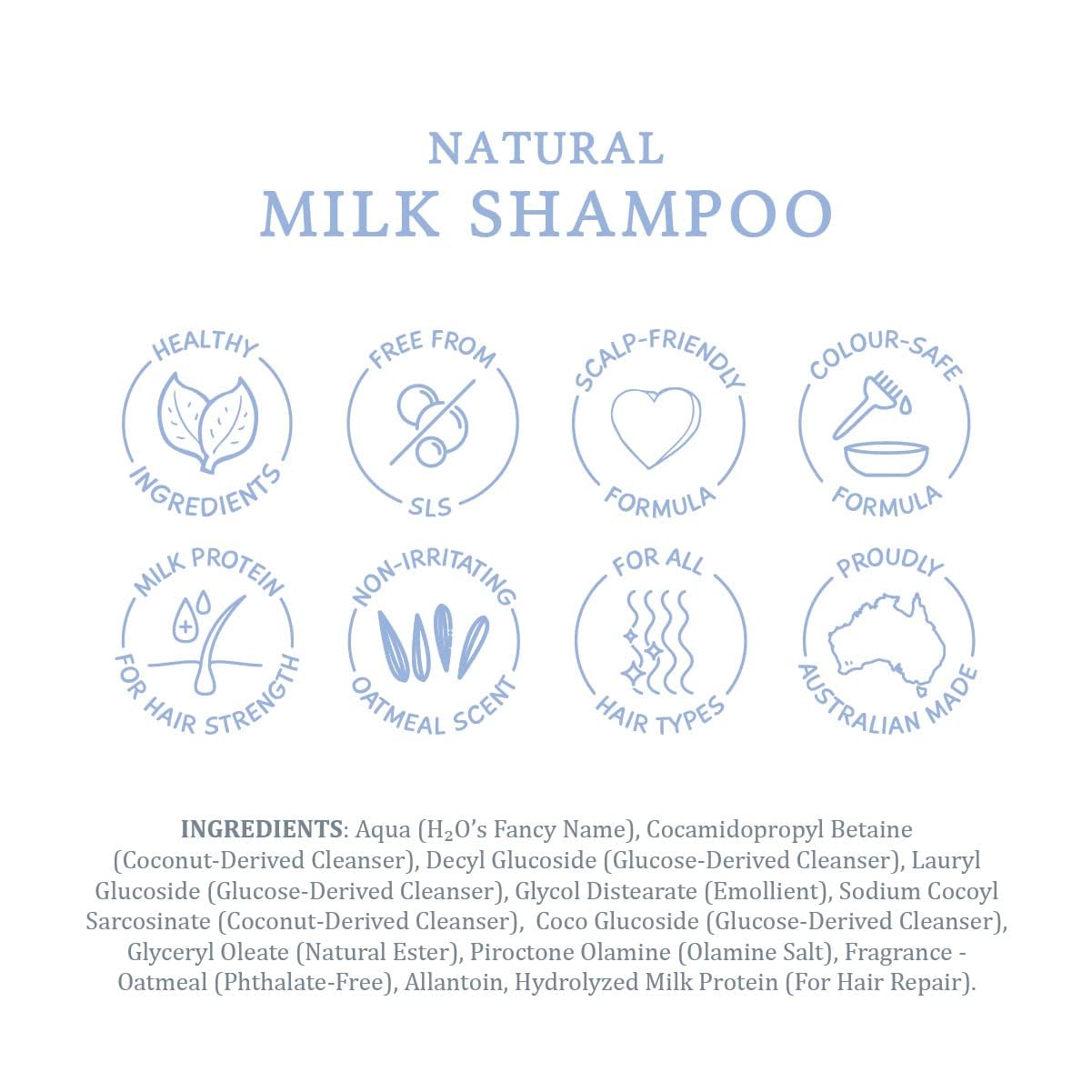 MooGoo Milk Shampoo – For Itchy, Dry, Eczema, Psoriasis & Dandruff Prone Scalps – SLS, Silicone, Sulfate & Paraben Free - Natural & Gentle Formula – 500ml / 16.9 fl.oz.
