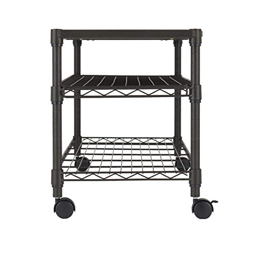 Doshisha NO8052-3 Luminous Steel Rack, Black, TV Stand, Width 31.5 inches (80 cm), Noir Series Storage Shelf