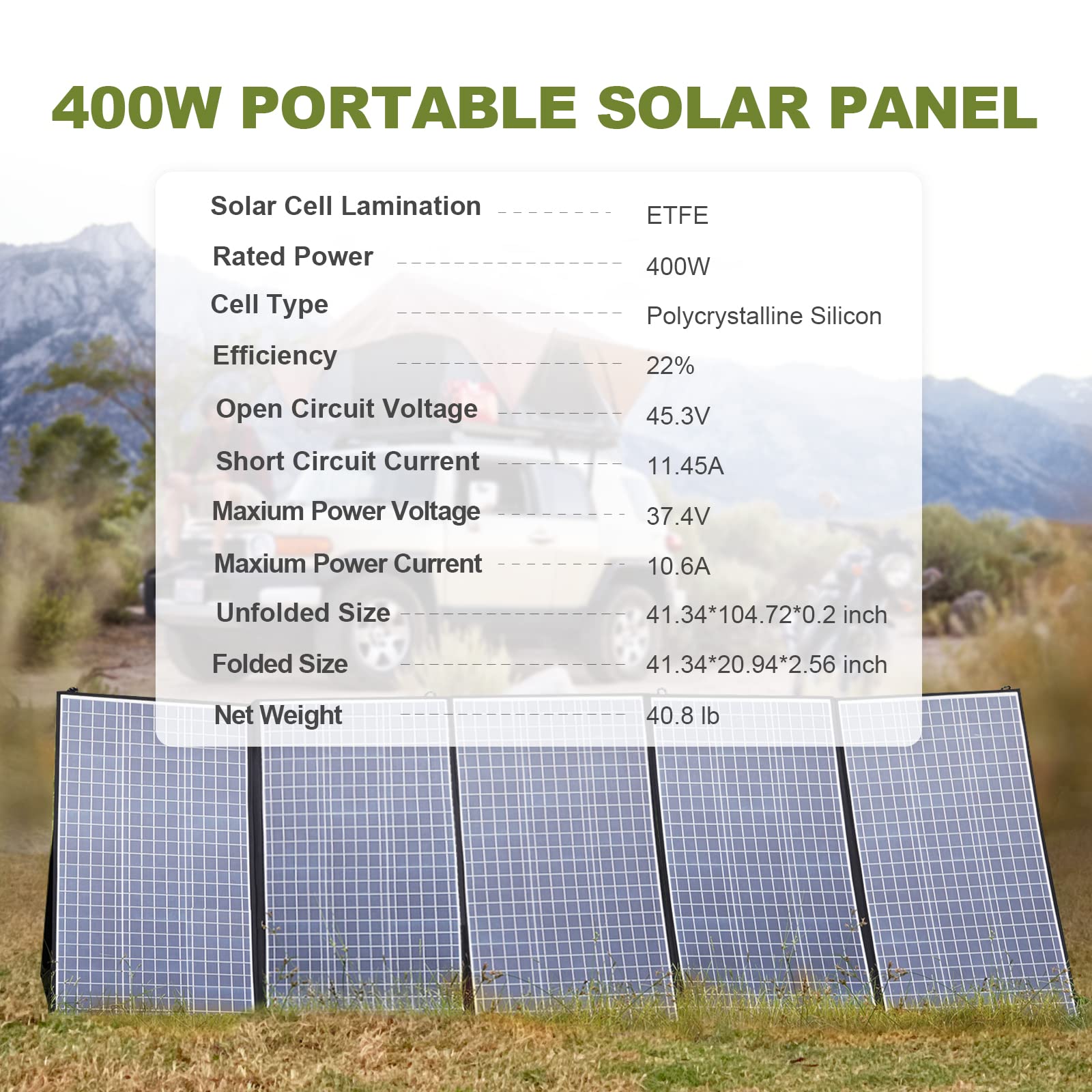 ALLPOWERS Solar Generator with Panels Included 2000W Portable Power Station with Portable Solar Panel 400W, Solar Power for Van House Outdoor Camping Emergency