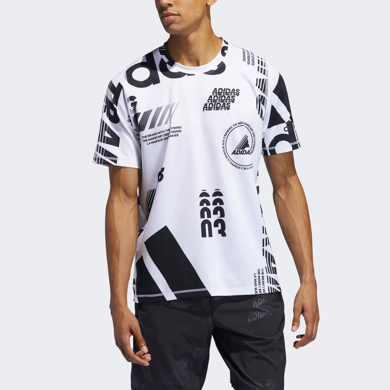 adidas Men's FreeLift Daily Print Training , White, X-Large