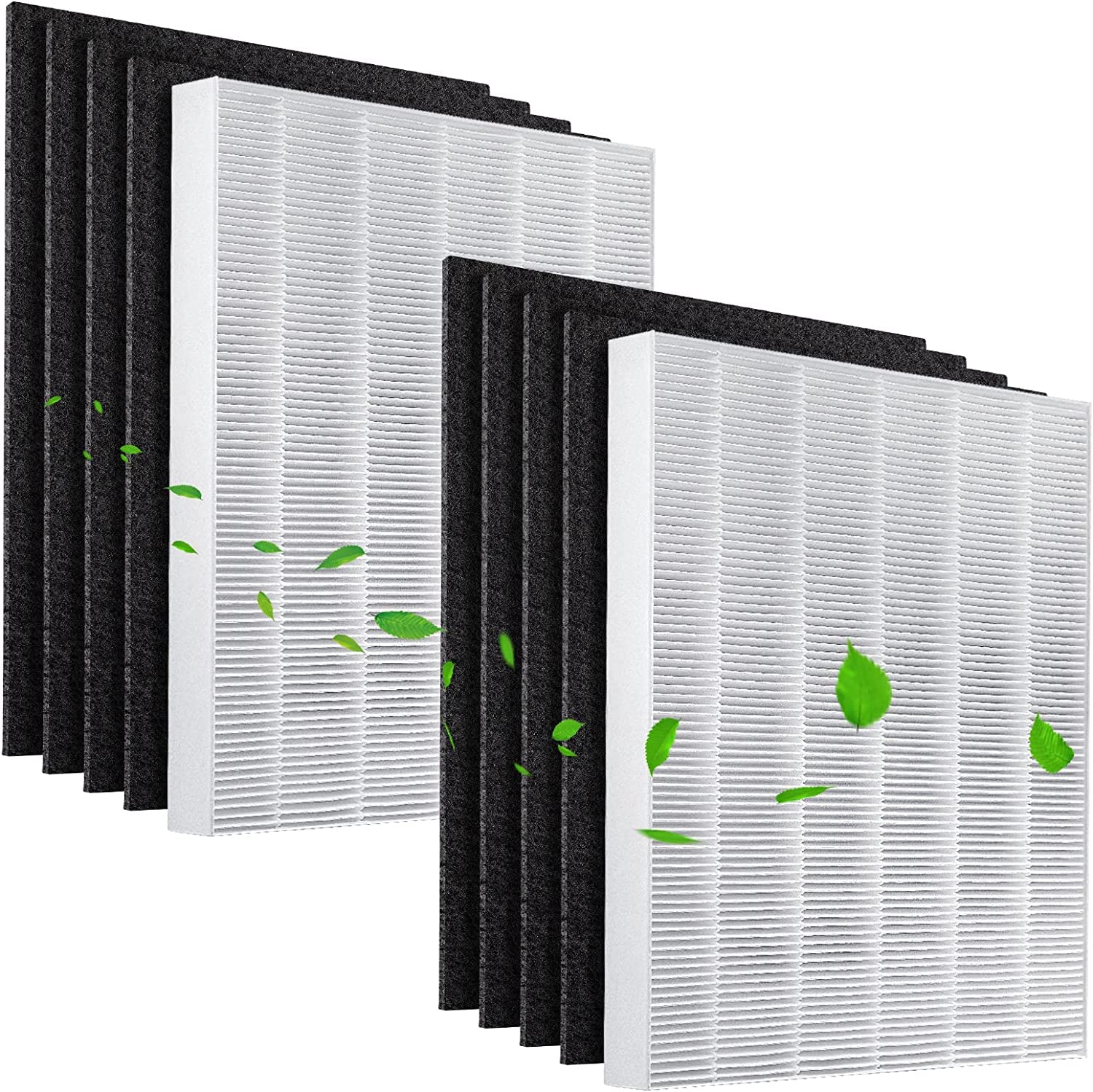 MESTICA Air Purifier Filter Replacement H13 Ture HEPA Air Filter Replacement for Winix C545, P150 Air Purifier, with 8 Activated Carbon Pre-Filters, 2 Pack