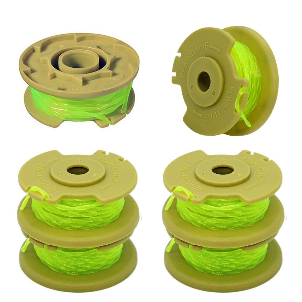 AC80RL3 String Trimmer Replacement Spool Line Compatible with Ryobi One Plus+ AC80RL3,11ft 0.08inch Weed Eater Autofeed Replacement Spools for Ryobi 18v, 24v, 40v Cordless Trimmers (6 Spool, 1 Cap)