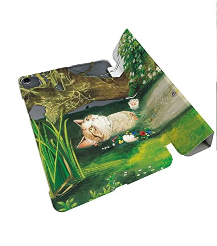 Cute Cat in Classical Art Pattern Case Compatible with All Generations iPad Air Pro Mini 5 6 11 inch 12.9 10.9 10.2 9.7 7.9 Plastic Fabric Cover Slim Smart Stand SN1073 (8.3" Mini 6th gen)
