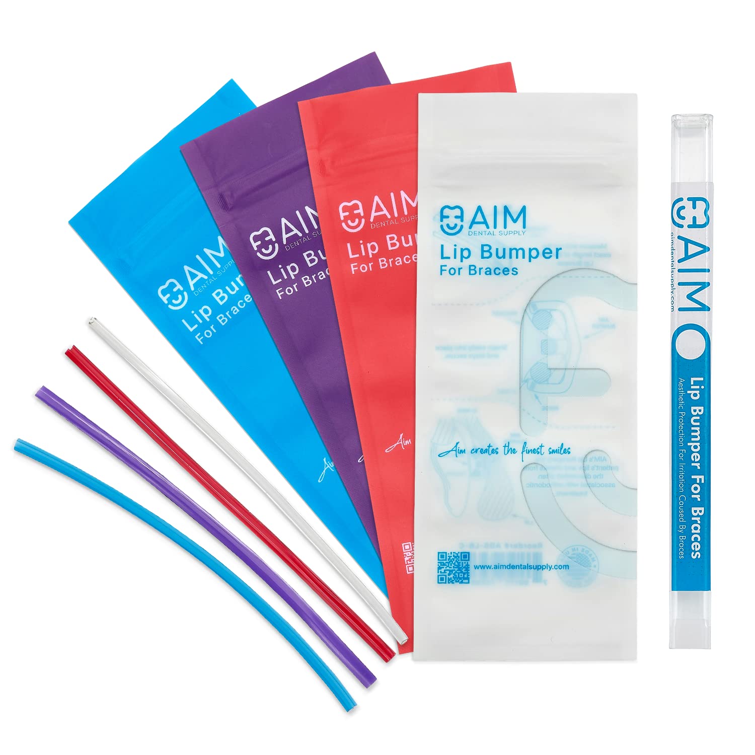Aim Lip Bumper for Braces, Orthodontic Comfort Covers, Dental Pain Relief Lip Shield, Custom Fit Braces Covers (Clear)