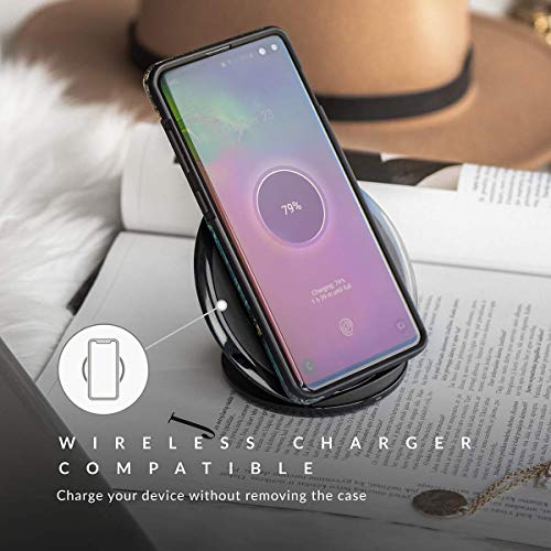 BURGA Phone Case Compatible with Samsung Galaxy Note 10 - Hybrid 2-Layer Hard Shell + Silicone Protective Case -Nude Shades Marble Brown Seashell Pearl Serene - Scratch-Resistant Shockproof Cover
