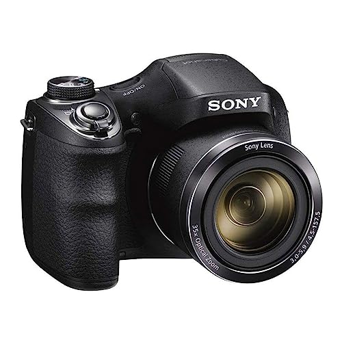 Sony Cyber-Shot DSC-H300 20.1 MP 35x Zoom Digital Camera (Certified Refurbished) with 64GB SD Card,Padded Camera case with accesory kit, and Rapid Travel Charger with 4AA Batteries Bundle (5 Items)