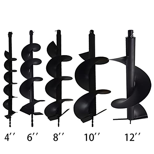 ALL-CARB Auger Drill Bit 8 x 31 inch Garden Auger Spiral Drill Bit Earth Auger Bit Post or Umbrella Hole Digger with 3/4 Shaft