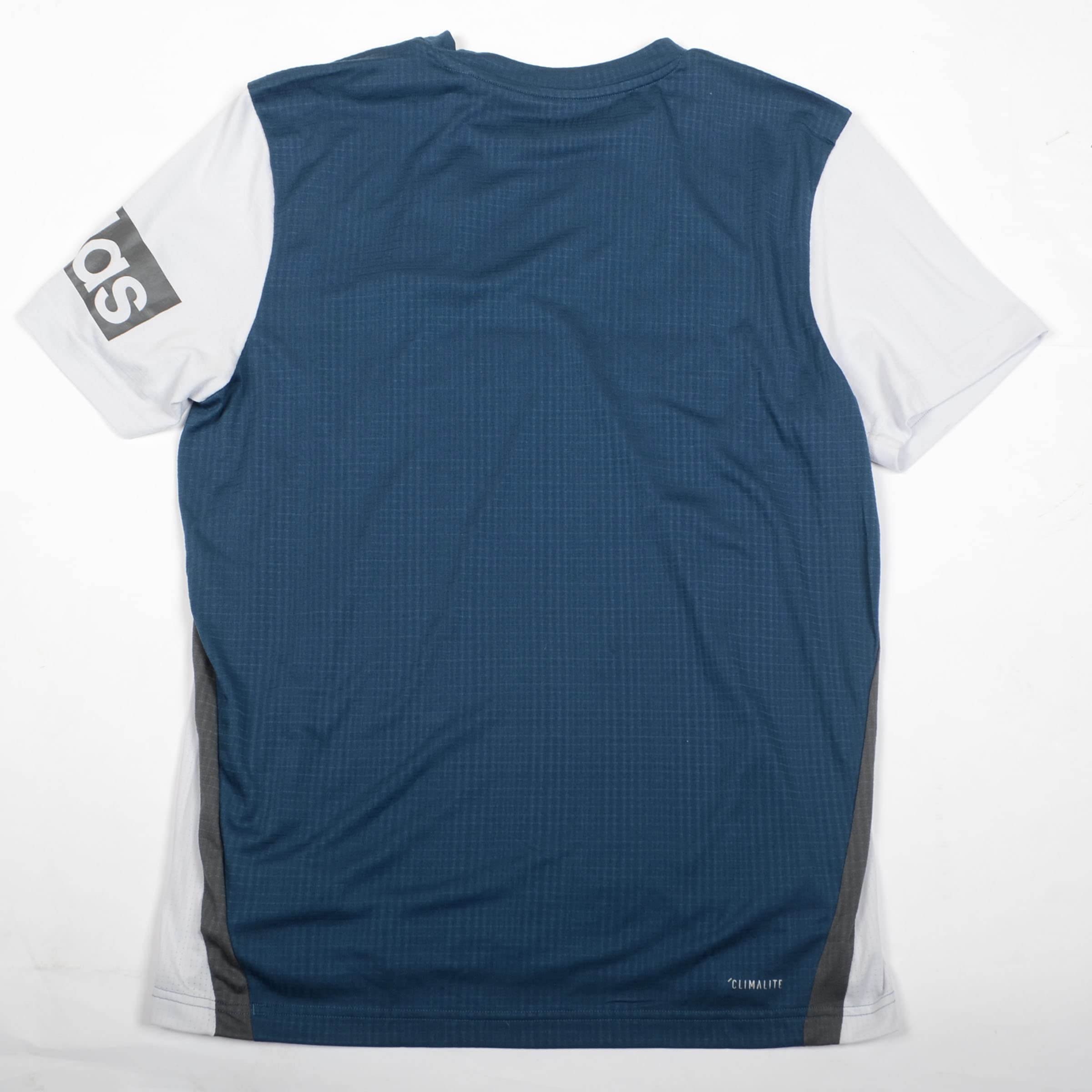 adidas Men's Clima Colorblock Tee Tech Mineral/Dark Gray/Gray Medium
