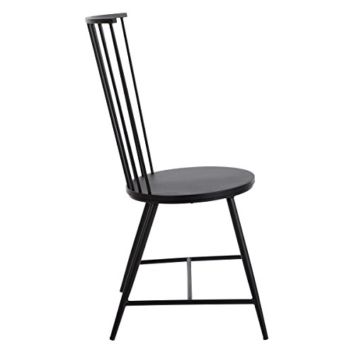 OSP Home Furnishings Bryce 26" Dining Chair, Alloy Steel, Black