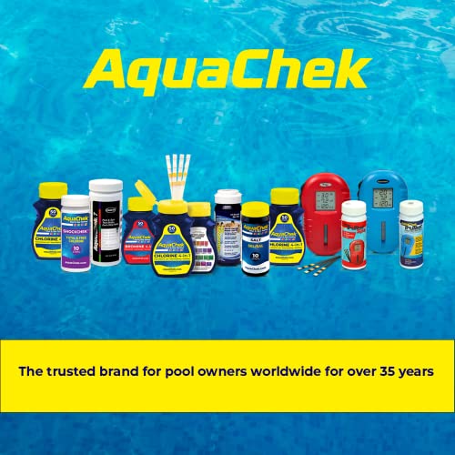 AquaChek TruTest Digital Test Strip Reader For Pool and Spa Water Testing - Tests for Free Chlorine, Free Bromine, pH, and Total Alkalinity - Quick & Accurate Results Includes 25 TruTest Strips (Blue)