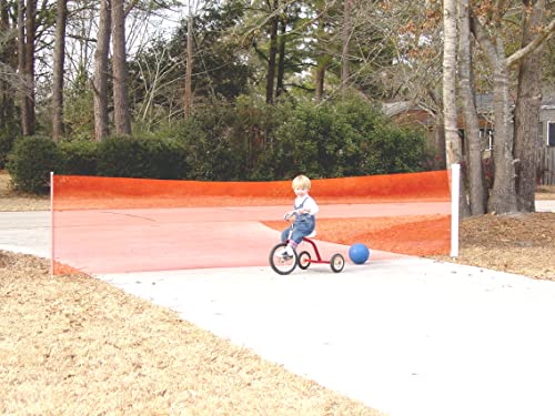 Kidkusion Retractable Driveway Guard | Fits 2 Car Driveway Up to 25 Ft. | Visual Boundary for Playtime Safety | Black | Made in USA