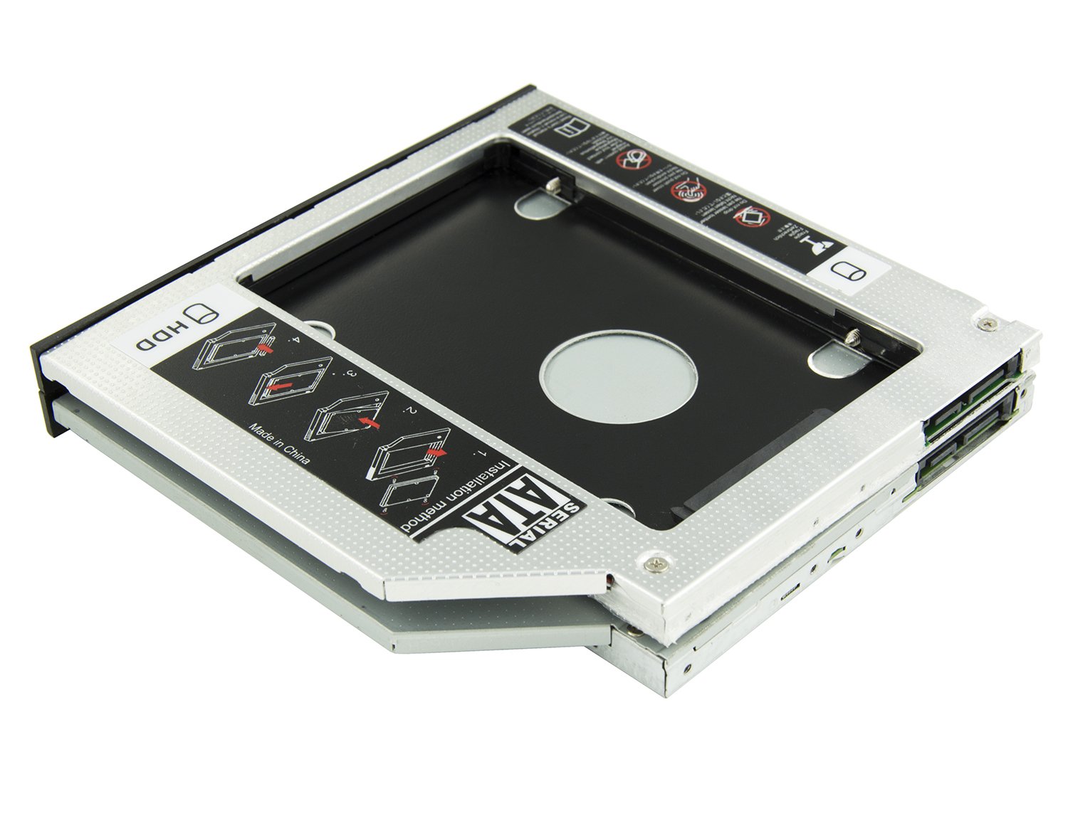 HIGHFINE Universal 9.5mm SATA to SATA 2nd SSD HDD Hard Drive Caddy Adapter Tray Enclosures for DELL HP Lenovo ThinkPad ACER Gateway ASUS Sony Samsung MSI Laptop