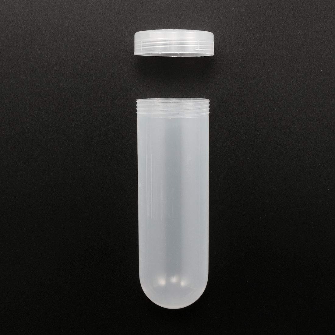 uxcell 10 Pcs 100ml Plastic Centrifuge Tubes with Screw-on Cap, Polypropylene Graduated Micro Centrifuge Tube, Round Bottom, Clear, Storage Container for Beads Sample Lab