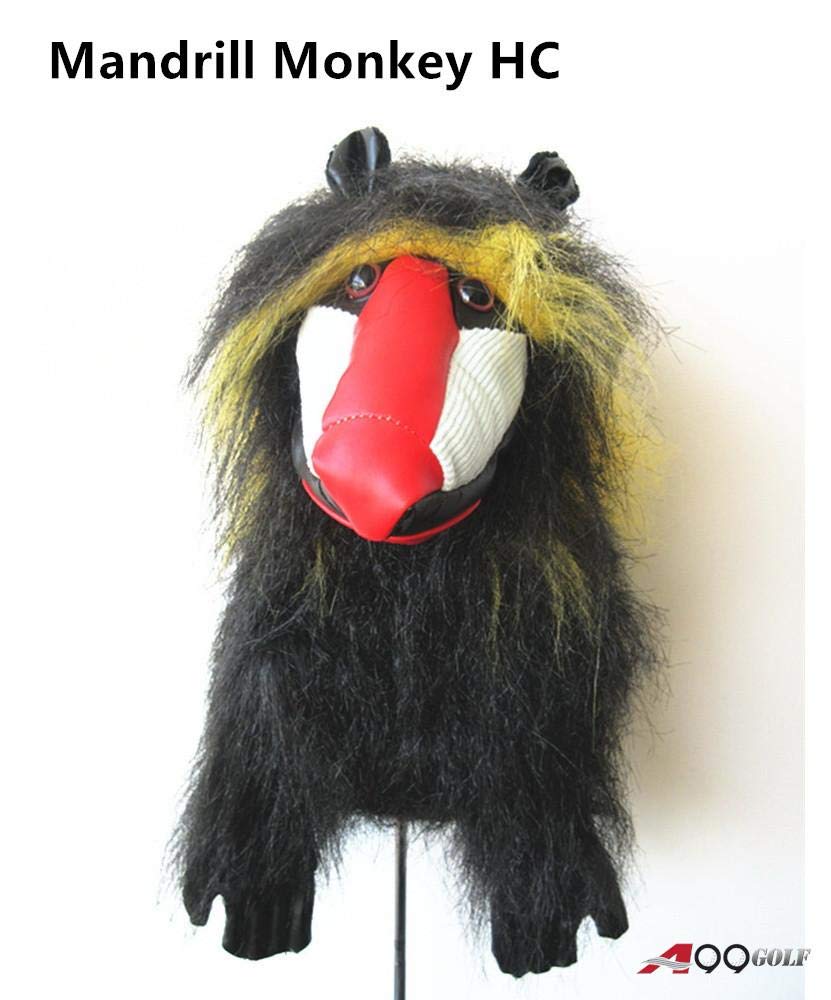 A99Golf Cute Animal Mandrill Monkey Head Cover Wood Headcover Great Gift - Fits Driver
