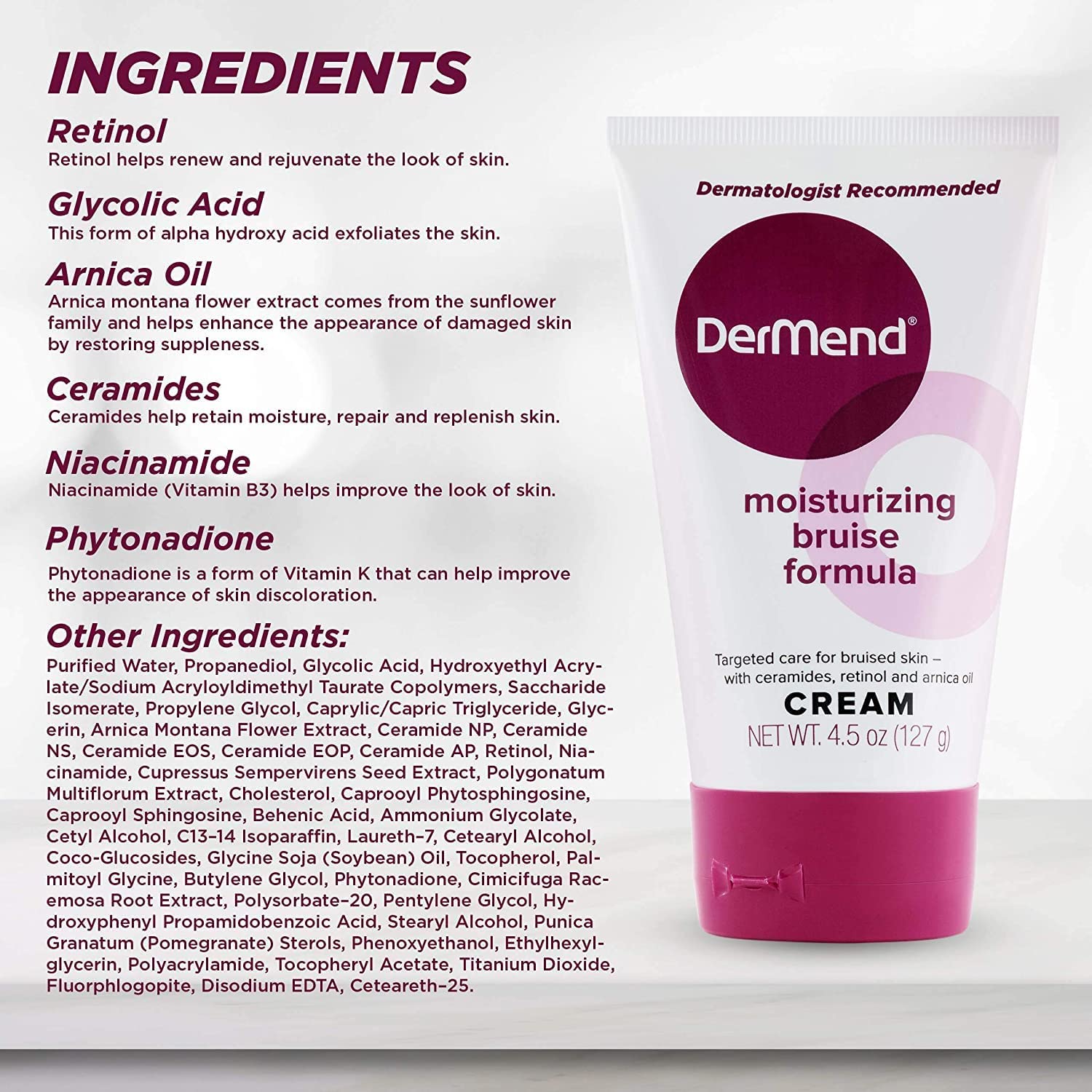 DerMend Moisturizing Bruise Formula Cream 4.50 oz (Pack of 6)