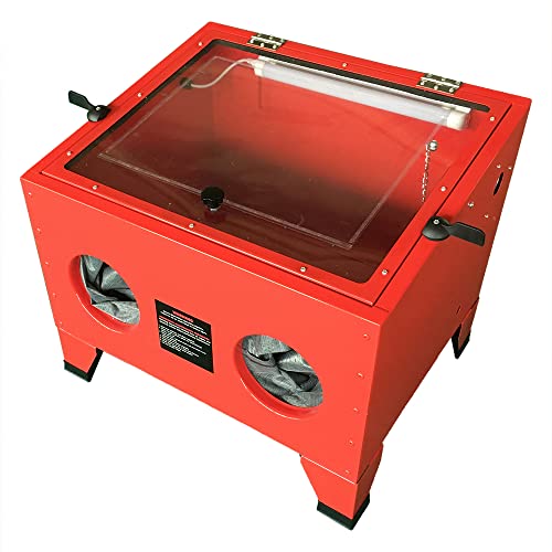 AutoForever 25 Gallon Bench Top Air Sandblasting Cabinet Sandblaster Blast Large Cabinet Air Sand Blaster w/Spray Gun Steel Best Gift for Christmas