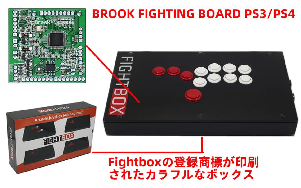 FightBox F1-PS-B Arcade Joystick Game Controller For PS4/PS3/PC