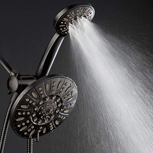 AquaDance Oil Rubbed Bronze 7" Premium High Pressure 3-Way Rainfall Combo with Extra Long 72 inch Hose β Enjoy Luxury 6-Setting Rain Showerhead and Matching Hand Held Shower Separately or Together
