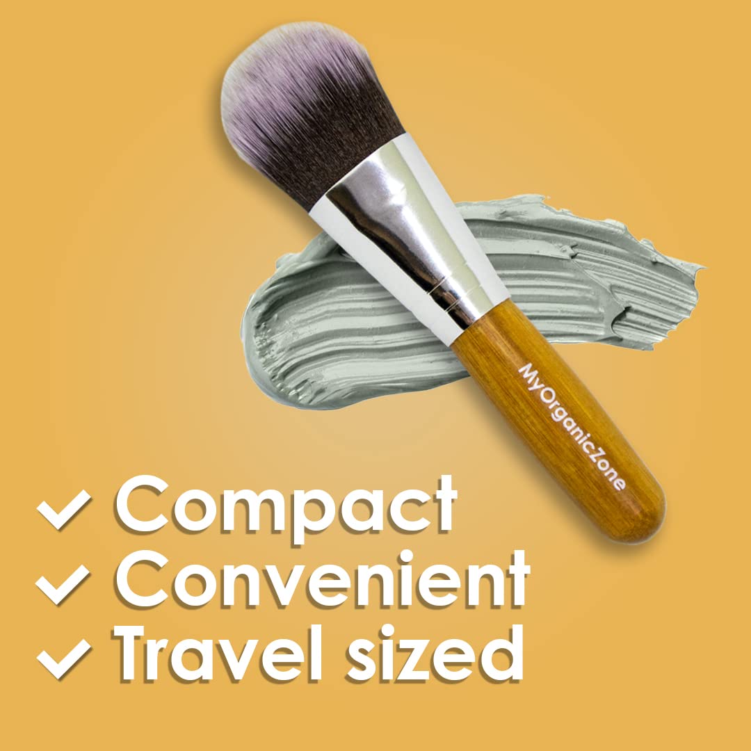 Face Mask Brush - Soft Bamboo Facial Mud Mask Applicator Brush for Applying Facial Mask | Use with Facial Mud Masks, Peel Off Masks, Oils & Makeups (4 inches long)