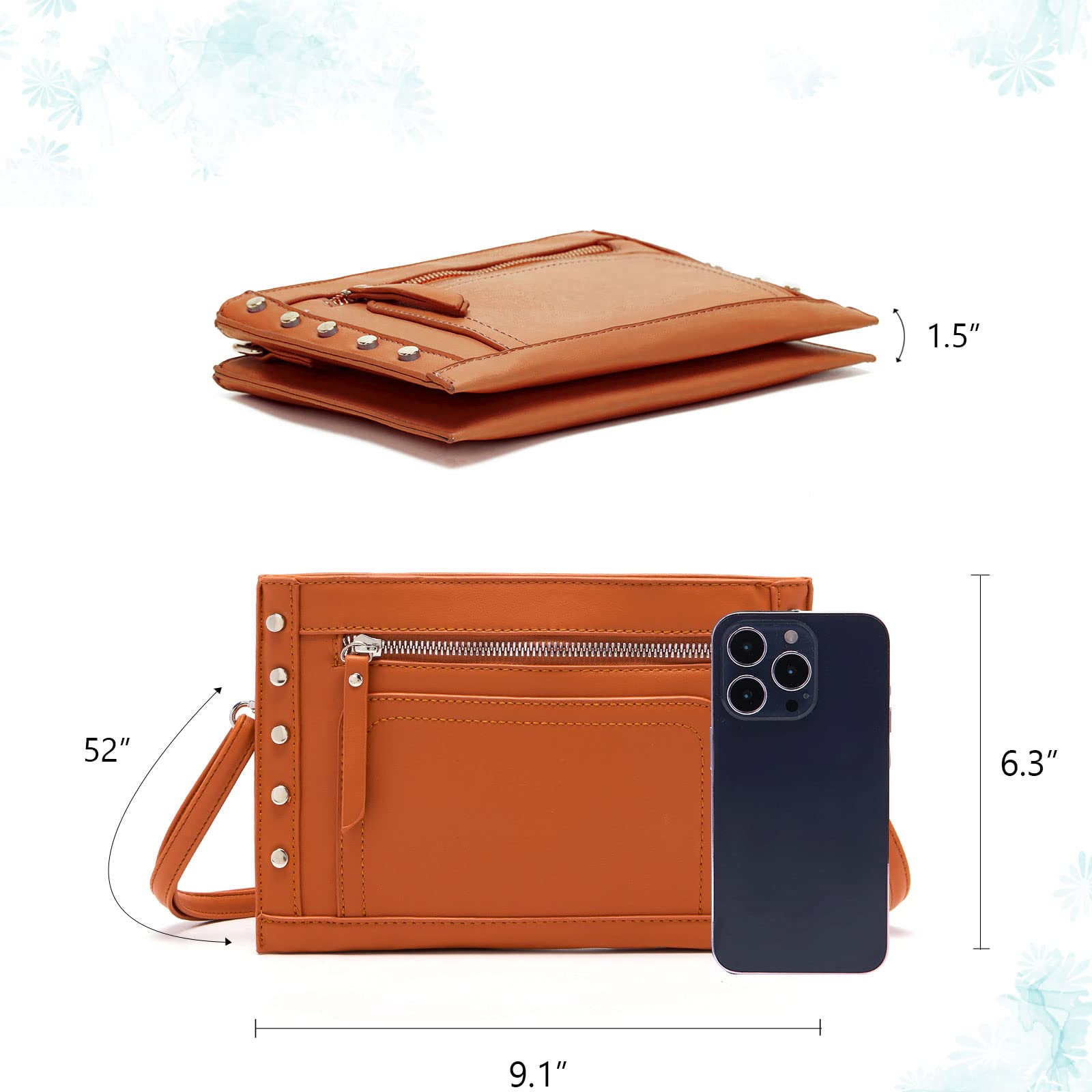 ACUARIO Small Crossbody Bags for Women-PU Leather Handbag Shoulder Strap Bags Purses