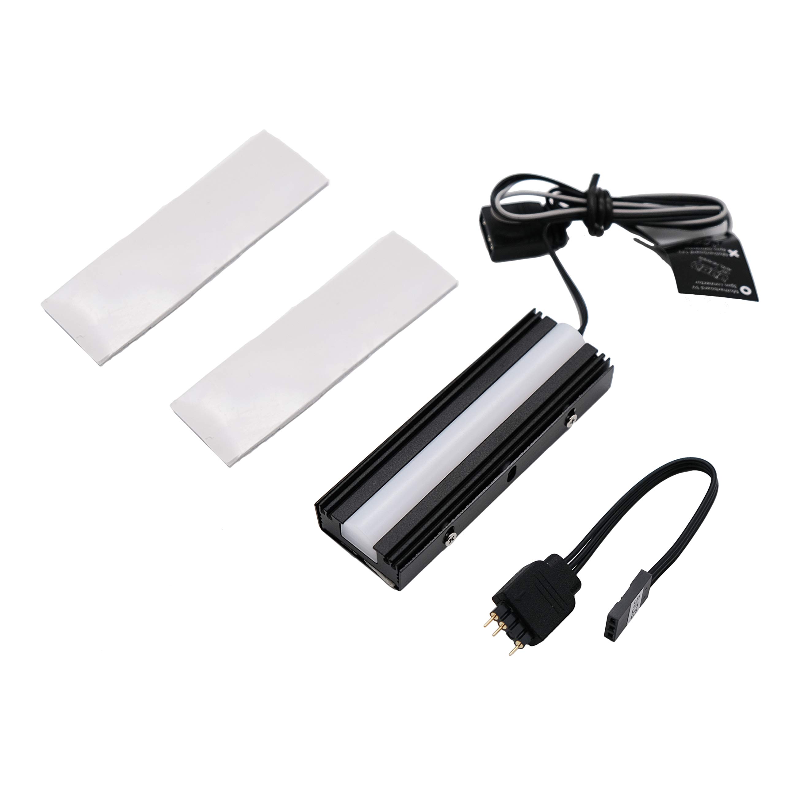 EZDIY-FAB 5V ARGB SATA NVMe NGFF M.2 Heatsink SSD Cooler for 2280 M.2 SSD, with Thermal Pad (SSD not Included)