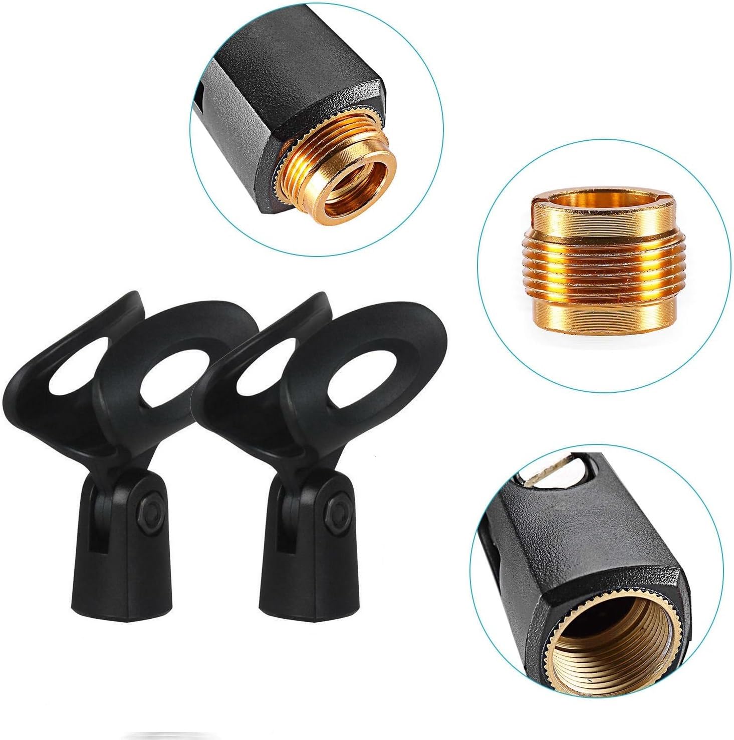 Bolymic Microphone Clamp Mic Clip Holder for Sennheiser e825, e835, e840, e845, e855