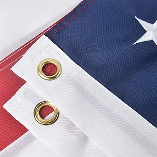 American Flag 2.5x4 Ft, US Flag/USA Flag with Oxford Nylon Material, Vivid Color, Sewn Stripes, Brass Grommets, Embroidered Stars, Perfect for Indoor/Outdoor Use