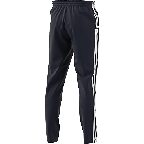 adidas Men's Essentials Single Jersey Tapered Open Hem 3-Stripes Pants, Legend Ink/White, Large